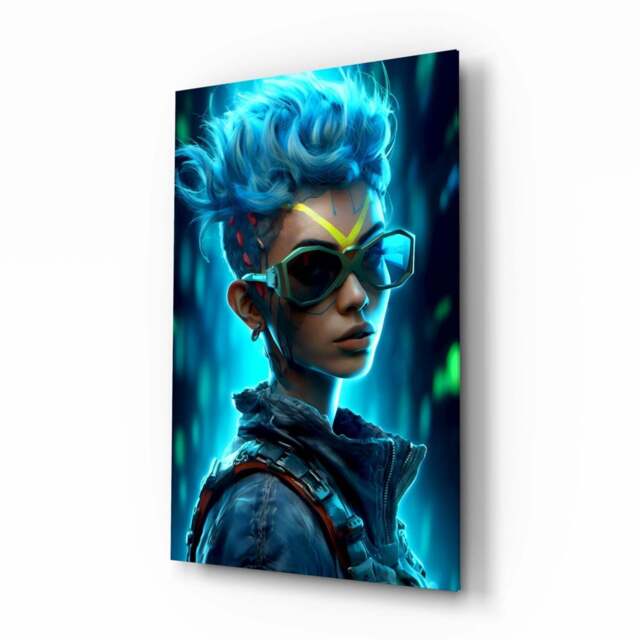 Cyberpunk Glass Wall Art -- Designer Collection - - That Home Shop by ...