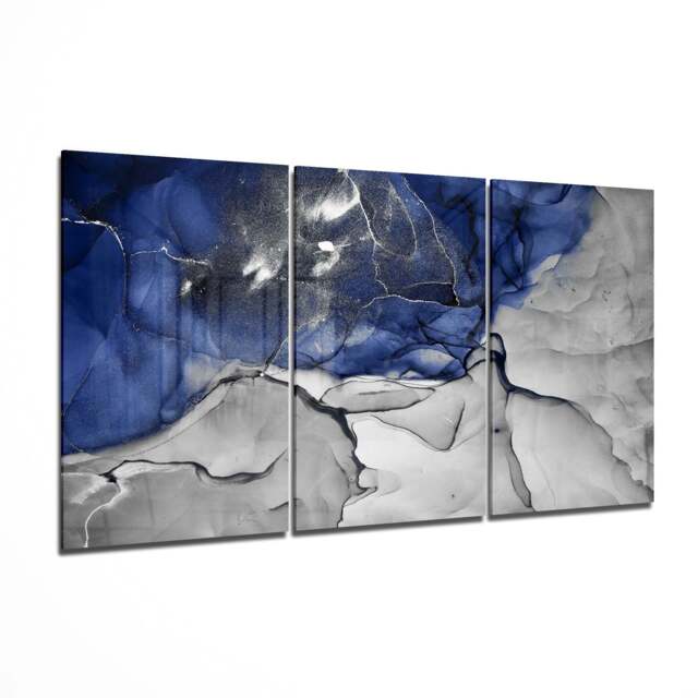 Blue Harmony Glass Art Mega Glass Wall Art - - That Home Shop by That ...