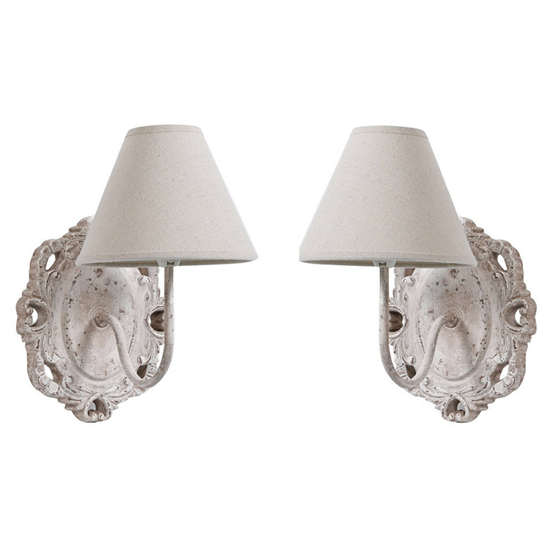 Pair of Audrey Wall Lights by French Bedroom | ufurnish.com