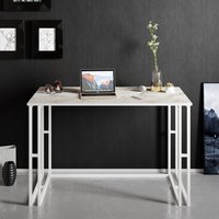 Alfa Computer Desk - White Marble Effect by The Range | ufurnish.com