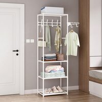 3 Level Storage Simple Hanging Coat Rail - White by The Range ...