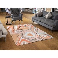 Pink Marble Rug - Orange / 150cm by The Range | ufurnish.com