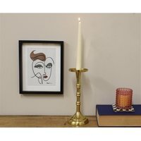 Gold Pillar Candlestick Medium - Gold by The Range | ufurnish.com