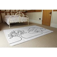 Line Drawing Of Trees Designer Rug - White / 230cm by The Range ...