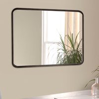 Dark Wood Framed Wall Mirror - Dark Wood / 80cm by The Range | ufurnish.com
