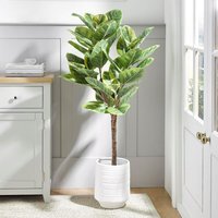 Artificial Tall Rubber Tree Plant in Pot - Green by The Range ...