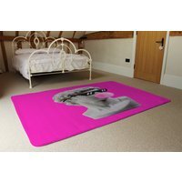 Plaster Statue, David'S Head In Pixel Glasses Designer Rug - Pink ...