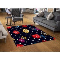 Flowers Spots Rug - Red / 150cm by The Range | ufurnish.com