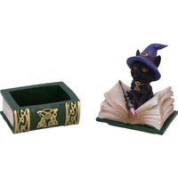 Binx Witches Familiar and Spellbook Figurine Box - Black Cat by The ...