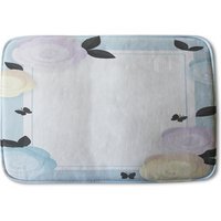 Pastel Colour Flowers Soft Bathmat - Blue by The Range | ufurnish.com