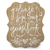Wedding Guest book Plaque - Brown by The Range | ufurnish.com