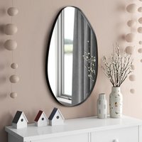 Grain-Shaped Iron Frame Explosion-Proof Mirror - Black by The Range ...