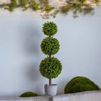 Artificial Triple Ball Topiary Tree - Green by The Range | ufurnish.com