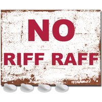 'No Riff Raff' Metal Bar Sign - Red by The Range | ufurnish.com