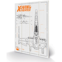 Star Wars Episode VII (X Wing Plans) Wall Art - White by The Range ...