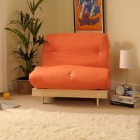 Orange 2ft6 Luxury Futon Sofa Bed - Orange by The Range | ufurnish.com