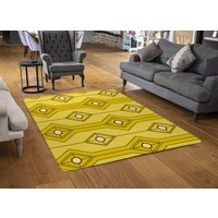 Yellow Geometric Rug - Yellow / 150cm by The Range | ufurnish.com