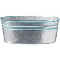 Set of 2 Colour Stripe Tin Troughs - Duck Egg Blue by The Range ...
