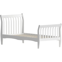 Orion Single Sleigh Bed - White - White by The Range | ufurnish.com