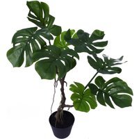 Artificial Twisted Stem Monstera Plant - Twisted Double Monstera 60cm ...