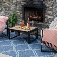 Navy Blue Trellis Flatweave Indoor Outdoor Rug - Navy / 330 x 240cm by ...