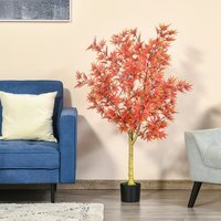 HOMCOM Artificial Red Maple Tree - Red by The Range | ufurnish.com