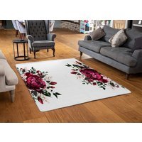 Open Roses Rug - Red / 150cm by The Range | ufurnish.com