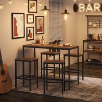 Wooden Bar Stools Set - Brown by The Range | ufurnish.com