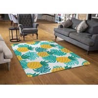 Pineapples Rug - Blue / 150cm by The Range | ufurnish.com