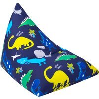 Indoor Kids Pyramid Shaped Printed Bean Bag - Dino Dark by The Range ...