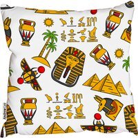 Ancient Egyptian Hieroglyphics Cushion - Orange / 60cm by The Range ...