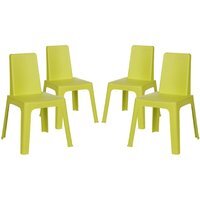 Julieta Children's Garden Play Chairs Lime Green Pack - Lime Green / 4 ...