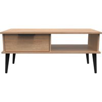 Hong Kong 1 Drawer Coffee Table - Nebraska Oak / Wood Effect / 74cm by ...