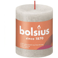 Sandy Grey Bolsius Rustic Shine Pillar Candle (80mm x 68mm) - Sandy ...