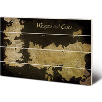 Game of Thrones (Westeros and Essos Antique Map) Wall Art - Black by ...