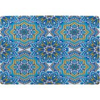 Floral And Geometric Embellished Tiles Rug - Blue / 150cm by The Range ...