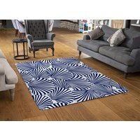 Striped Sea Shells Rug - Blue / 150cm by The Range | ufurnish.com
