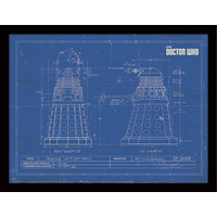 Doctor Who (Dalek Blueprint) Framed Print by The Range | ufurnish.com