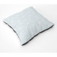 Geometric Triangle Pattern Floor Cushion - Grey by The Range | ufurnish.com