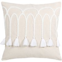 Nyla Tufted Curve Cushion - Natural by The Range | ufurnish.com