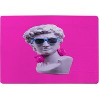 Plaster Statue Of David'S Head In Blue Sunglasses Designer Rug - Pink ...