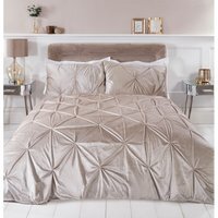 Balmoral Velvet Duvet Cover and Pillowcase Set - Gold / King by The ...