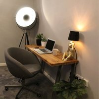 Handmade Staved Oak Desk - Brown / 45cm / 180cm by The Range | ufurnish.com