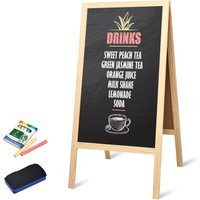 Double-Sided Chalkboard Foldable Advertising Board - Black by The Range ...