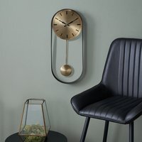 Antique Brass Metal Pendulum Wall Clock - Brass by The Range | uFurnish.com