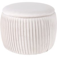Pleated Eclipse Footstool - Champagne by The Range | uFurnish.com