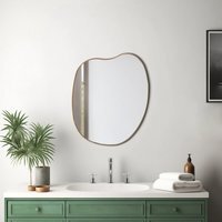 Shatterproof Metal Frame Wall Mirror - Gold by The Range | ufurnish.com