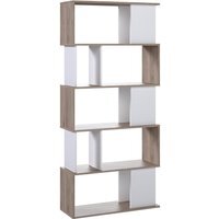 Maze Open Bookcase - White & Oak by The Range | ufurnish.com