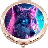 Neon Wolf Rose Gold Compact Mirror - Rose Gold by The Range | ufurnish.com