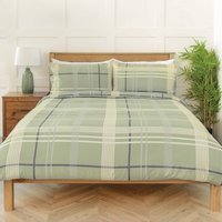 Blair Check Duvet Cover and Pillowcase Set - Sage / Single by The Range ...